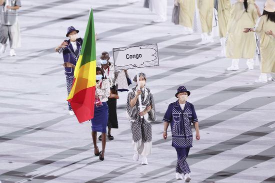 Olympic Delegation Congo Parade Into Olympic Editorial Stock Photo ...