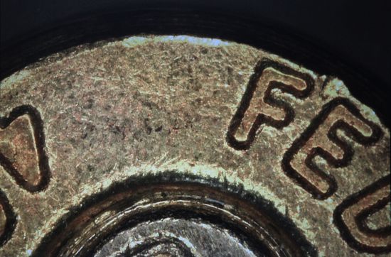 Bullet Magnified Under Microscope College Program Editorial Stock Photo ...