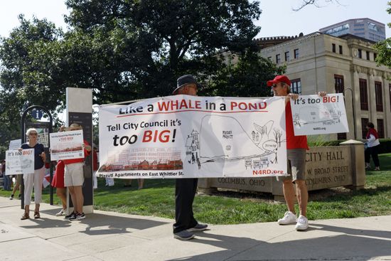 Community Members Hold Banner Signs Oppose Editorial Stock Photo ...