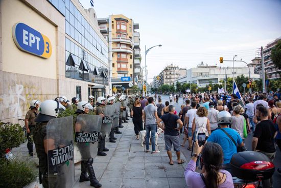 Demonstration Front Ert3 Public Tv Building Editorial Stock Photo ...