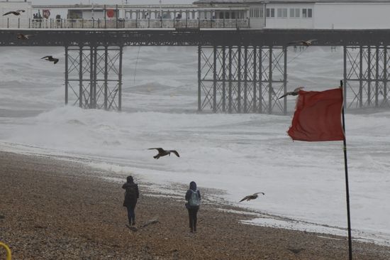 People Struggle Walk Windy Conditions On Editorial Stock Photo - Stock ...