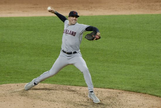 Cleveland Indians Relief Pitcher Blake Parker Editorial Stock Photo ...