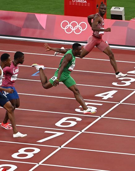 Enoch Adegoke Green Nigeria Competes During Editorial Stock Photo ...