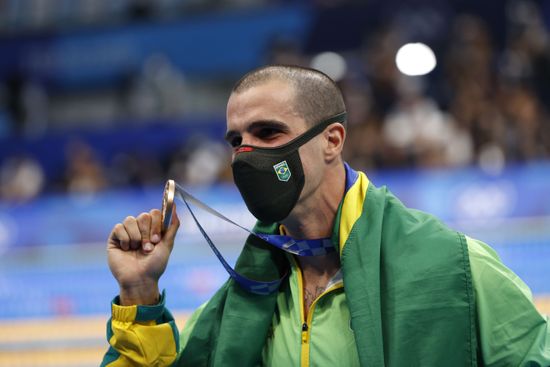 Bruno Fratus Brazil Celebrates His Bronze Editorial Stock Photo - Stock ...