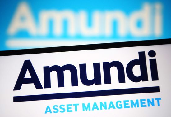 This Photo Illustration Amundi Logo French Editorial Stock Photo ...