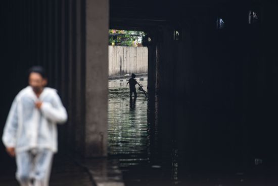 Waterlogging Underpass After Heavy Rains Yamuna Editorial Stock Photo ...