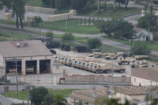 Military Vehicles Parked Us Army Base Editorial Stock Photo - Stock ...