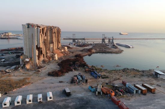 Picture Taken Drone Shows Destroyed Port Editorial Stock Photo - Stock ...