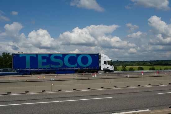 Tesco Hgv On M4 Today Tesco Editorial Stock Photo - Stock Image ...