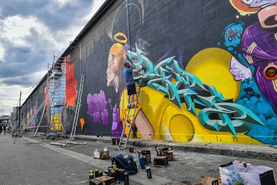 Auber Graffiti Show Event Dedicated Graffiti Editorial Stock Photo ...