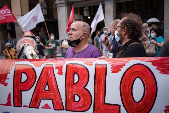 Pablo Written On Huge Banner During Editorial Stock Photo - Stock Image ...