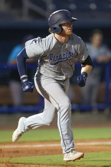 Pensacola Blue Wahoos Infielder Connor Justus Editorial Stock Photo ...