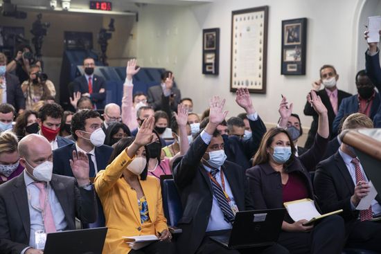 Reporters Wearing Protective Face Masks Raise Editorial Stock Photo ...