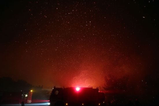 Sparks Wildfire Fly Burning Side National Editorial Stock Photo - Stock ...
