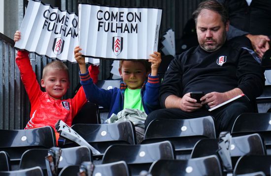 Young Fulham Fans Hold Clappers Their Editorial Stock Photo - Stock ...