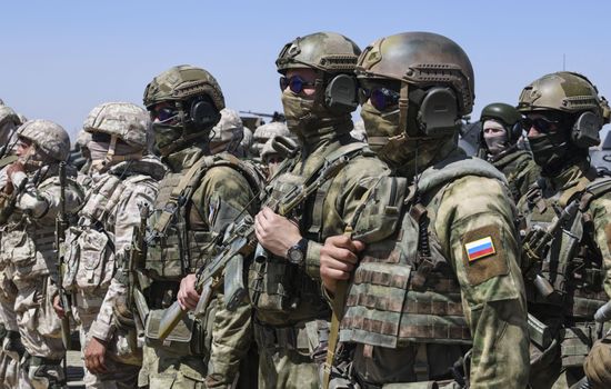 Russian Uzbek Soldiers Stand Formation While Editorial Stock Photo ...