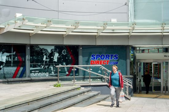 Shopper Walks Past Sports Direct Slough Editorial Stock Photo - Stock ...
