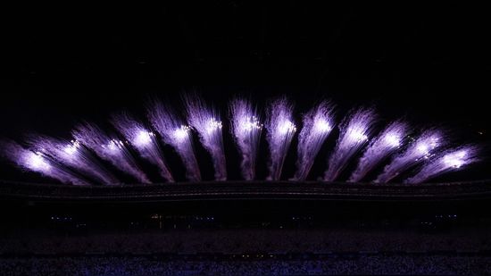 Last Fireworks Ending Olympics During Tokyo Editorial Stock Photo ...