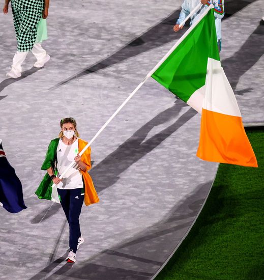Irelands Natalya Coyle Carries Flag Team Editorial Stock Photo - Stock ...