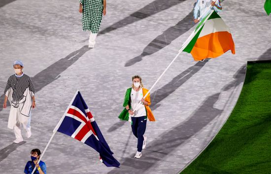 Irelands Natalya Coyle Carries Flag Team Editorial Stock Photo - Stock ...