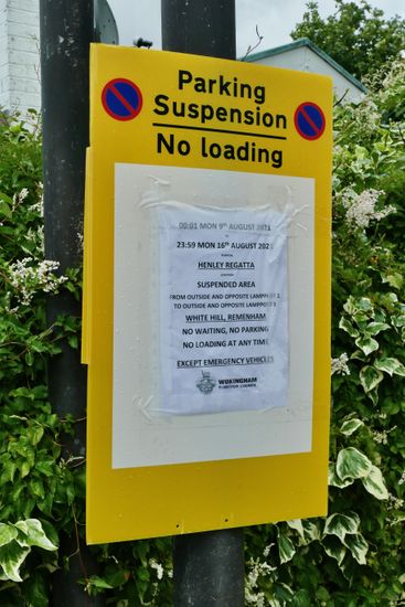 Parking Suspension Signs Henley Royal Regatta Editorial Stock Photo ...