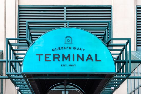 Entrance Queens Quay Terminal Building Waterfront Editorial Stock Photo ...