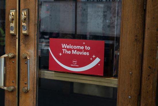 Poster On Front Doors Amc Movie Editorial Stock Photo - Stock Image ...