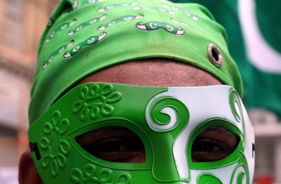 Pakistani Boy Wears Decorative Mask National Editorial Stock Photo ...