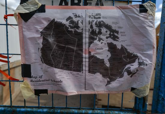 Map Canada Locations Residential Schools Attached Editorial Stock Photo ...