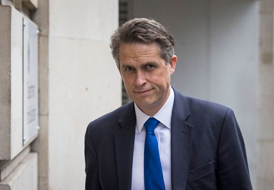 Education Secretary Gavin Williamson Arrives Department Editorial Stock ...