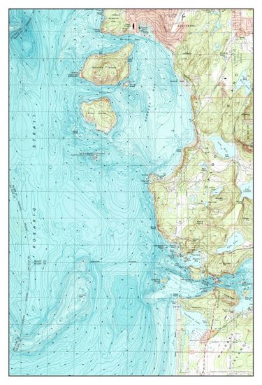Usa Timeless Maps Deception Pass Washington Editorial Stock Photo ...