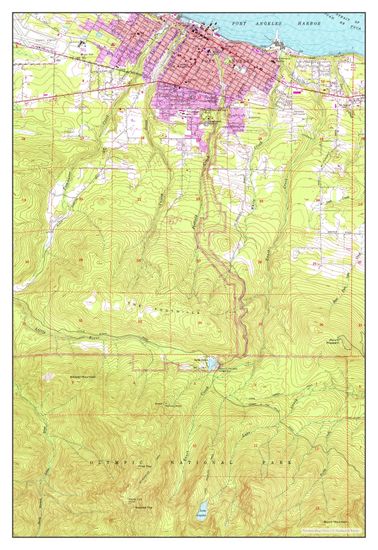 Usa Timeless Maps Port Angeles Washington Editorial Stock Photo - Stock ...
