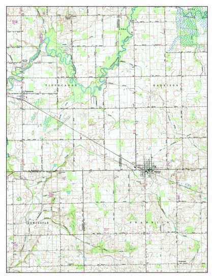 Usa Timeless Maps Mentone Indiana Map Editorial Stock Photo - Stock ...