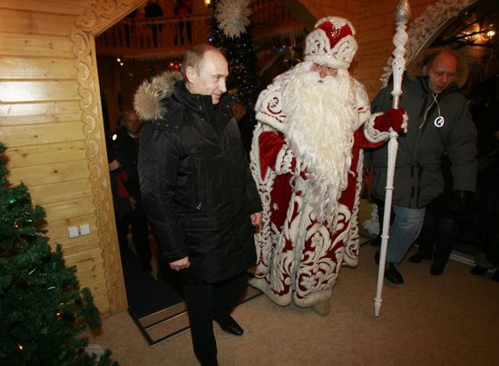 Russian President Vladimir Putin Father Frost Editorial Stock Photo ...