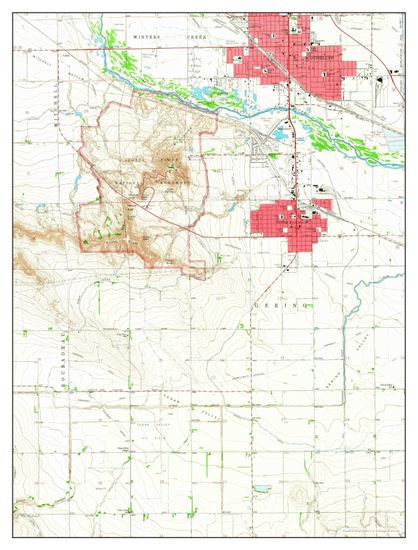 Usa Timeless Maps Scottsbluff South Nebraska Editorial Stock Photo ...