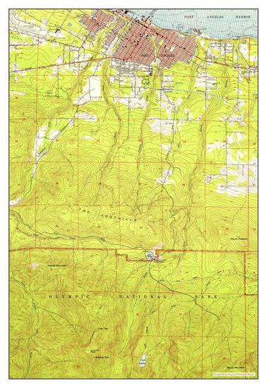 Usa Timeless Maps Port Angeles Washington Editorial Stock Photo - Stock ...