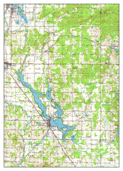 Usa Timeless Maps Chetek Wisconsin Map Editorial Stock Photo - Stock ...