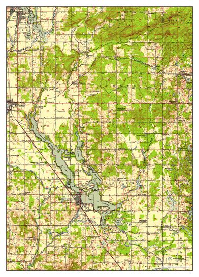 Usa Timeless Maps Chetek Wisconsin Map Editorial Stock Photo - Stock ...