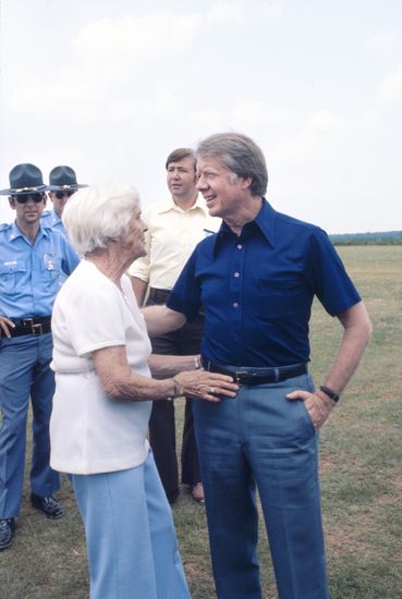 Us President Jimmy Carter His Mother Editorial Stock Photo - Stock ...