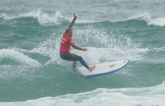 Adrian Napper Surfing Boardmasters Mens Longboard Editorial Stock Photo ...