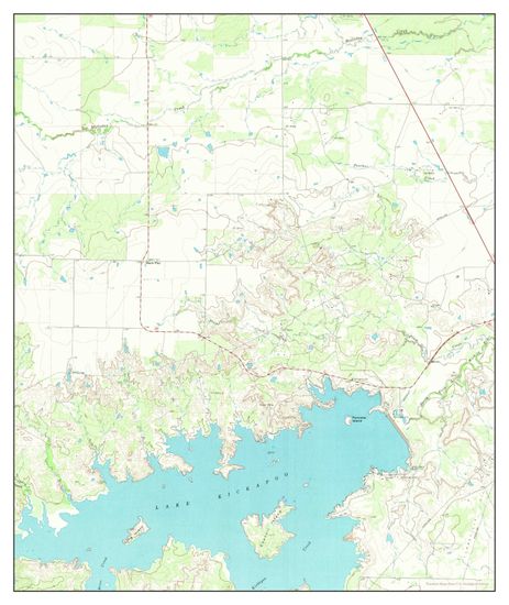 Usa Timeless Maps Lake Kickapoo Texas Editorial Stock Photo - Stock ...