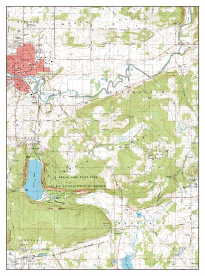 Usa Timeless Maps Baraboo Wisconsin Map Editorial Stock Photo - Stock ...