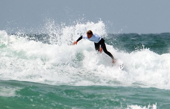 Jayce Robinson Surfing Boardmasters Mens Open Editorial Stock Photo ...