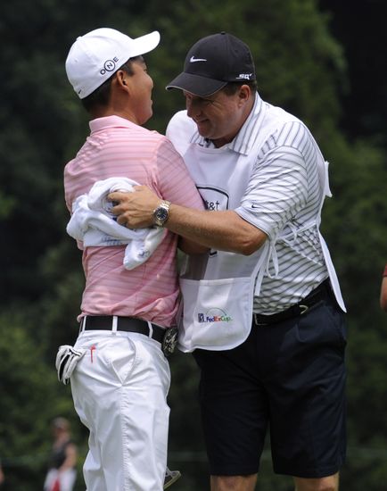 Anthony Kim Hugs His Caddie Eric Editorial Stock Photo - Stock Image ...