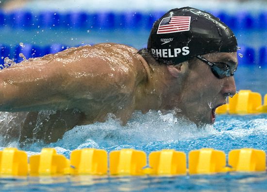 Usa Swimmer Michael Phelps Races Through Editorial Stock Photo - Stock ...