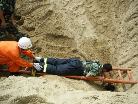 Firefighters Work Free Buried Man Editorial Stock Photo - Stock Image ...