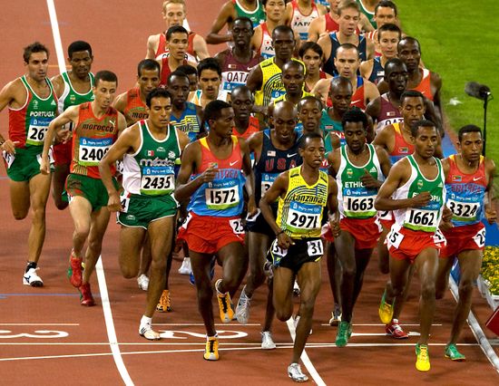 Runners Begin Their First Lap Olympic Editorial Stock Photo - Stock ...