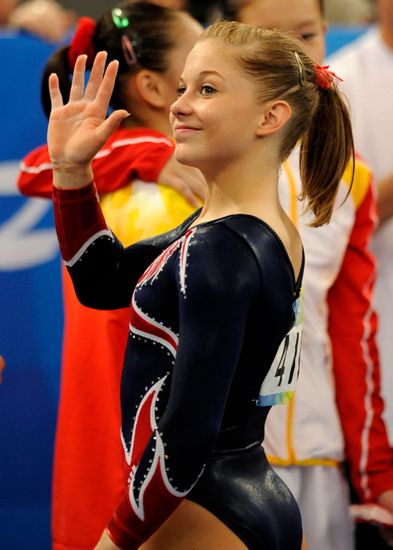 American Gymnast Shawn Johnson Waves After Editorial Stock Photo ...