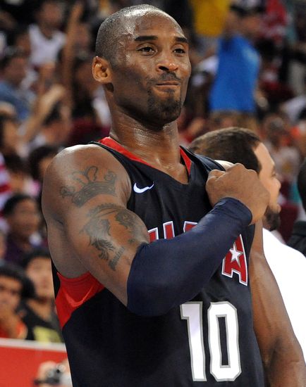 Usas Kobe Bryant Thumps His Chest Editorial Stock Photo - Stock Image ...