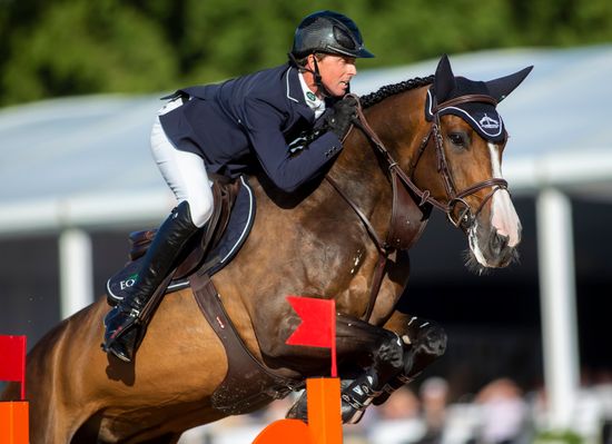Ben Maher Riding Gingerblue Action During Editorial Stock Photo - Stock ...